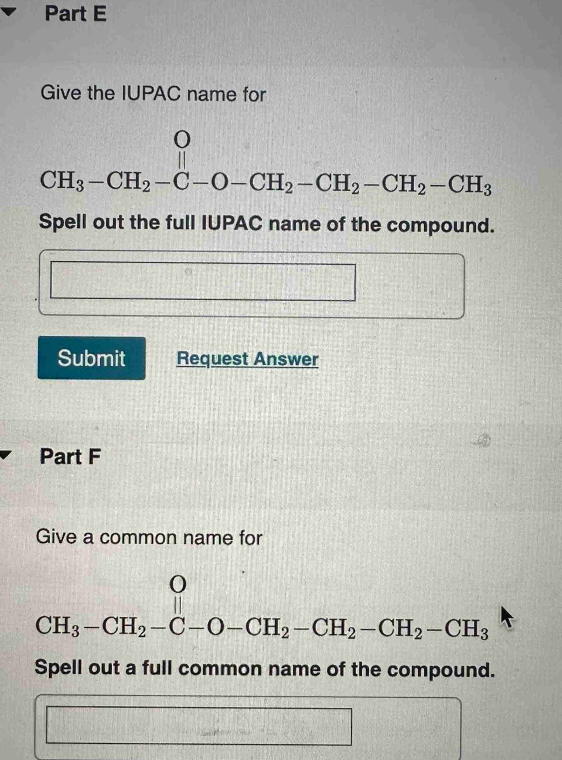 Solved Give the IUPAC name forSpell out the full IUPAC name | Chegg.com