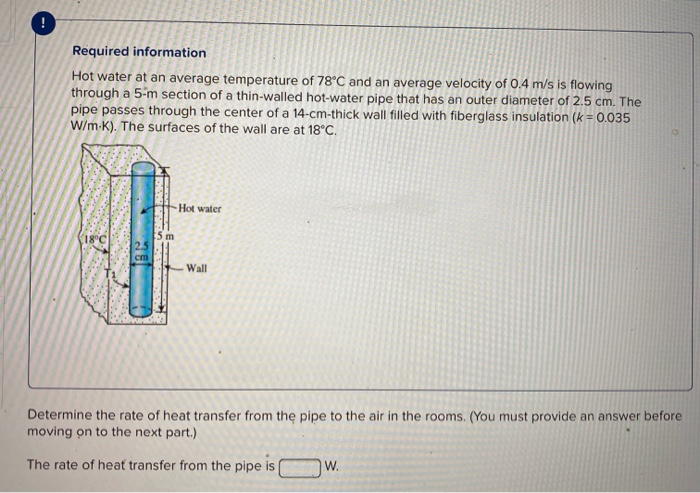 Solved Required information Hot water at an average | Chegg.com
