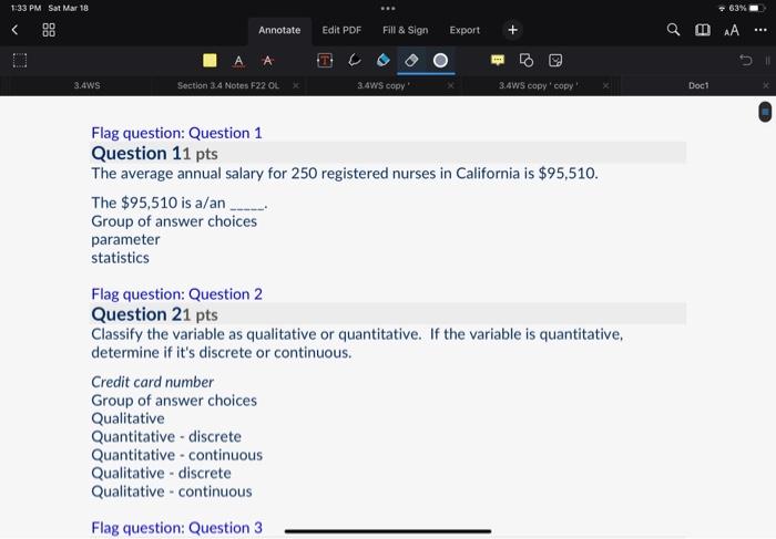 Solved Flag question: Question 2 Question 21 pts Classify | Chegg.com