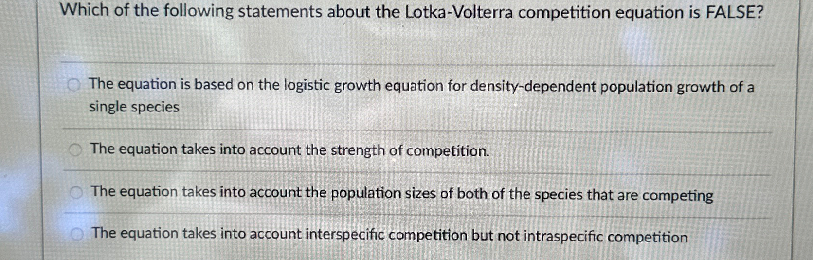 Solved Which of the following statements about the | Chegg.com