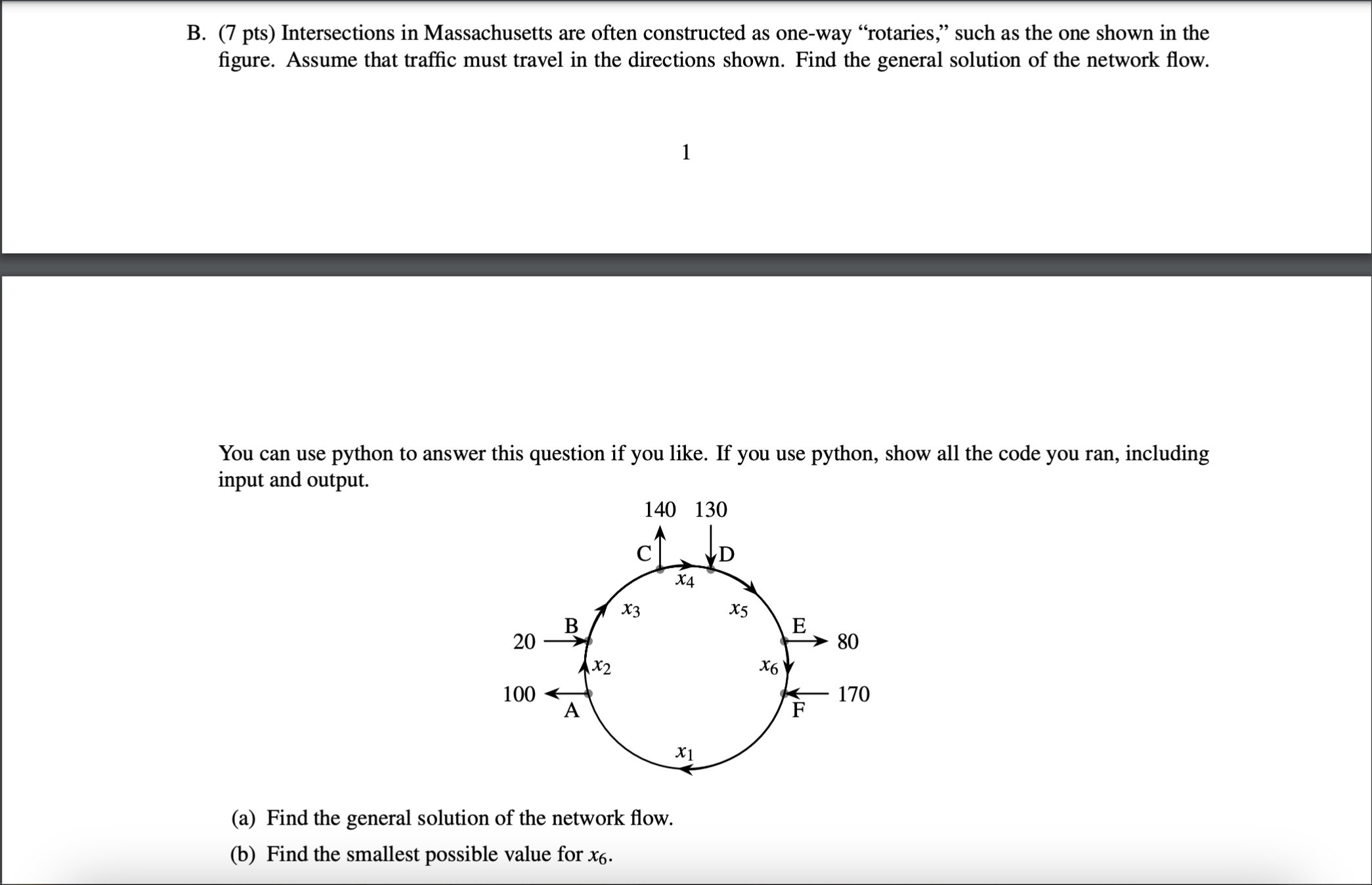 Solved B. (7 ﻿pts) ﻿Intersections in Massachusetts are often | Chegg.com