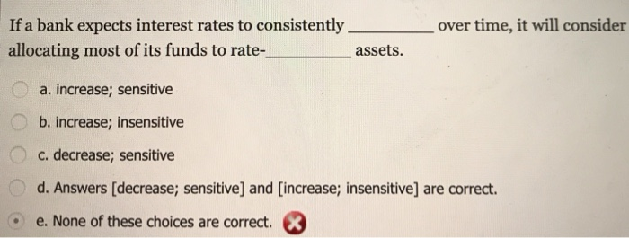 Solved Durango Bank has $2 million in rate-sensitive | Chegg.com