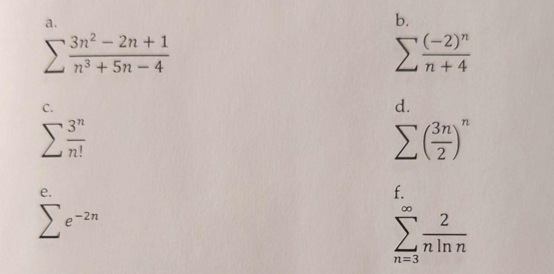 Solved Determine the Convergence for A, C, D, and E. | Chegg.com
