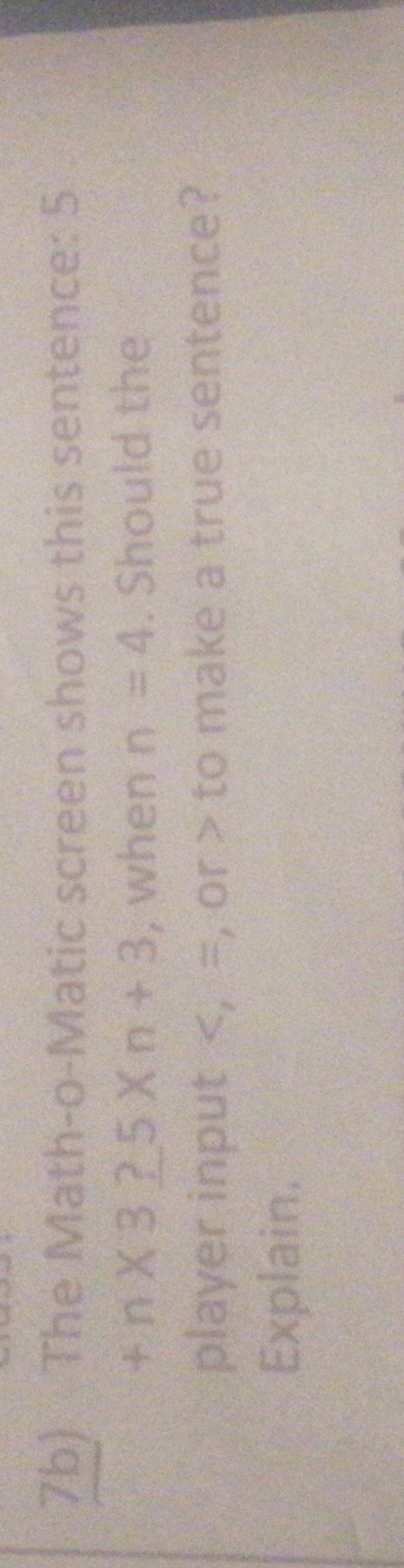 Solved 7b) ﻿The Math-o-Matic screen shows this sentence: 5 | Chegg.com
