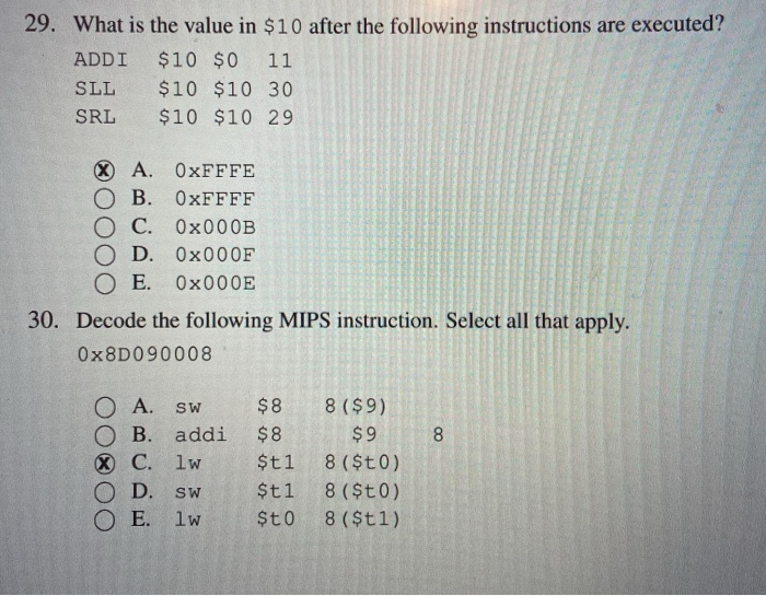 Solved 29. What is the value in $10 after the following | Chegg.com