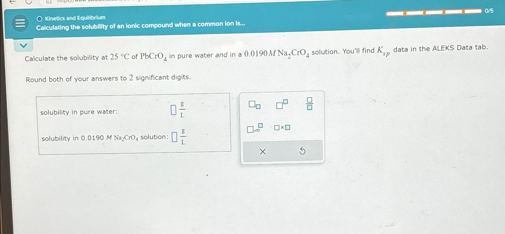 Solved Kinetics and EquilibriumCalculating the solubility of | Chegg.com
