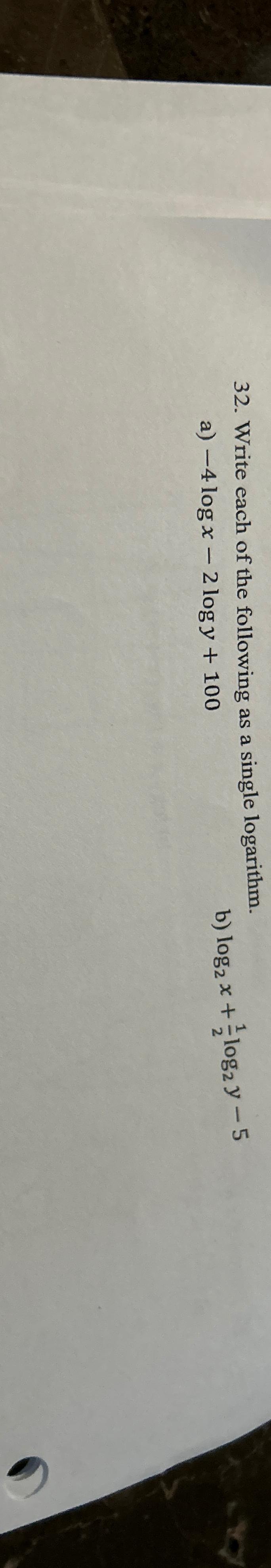 Solved Write each of the following as a single | Chegg.com