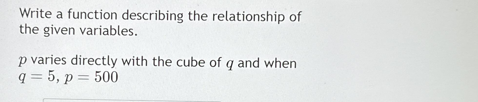 Solved Write a function describing the relationship of the | Chegg.com