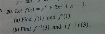 Solved Let f(x) =x5 + 2x3 + x - 1. Find f(1) and f'(1). | Chegg.com