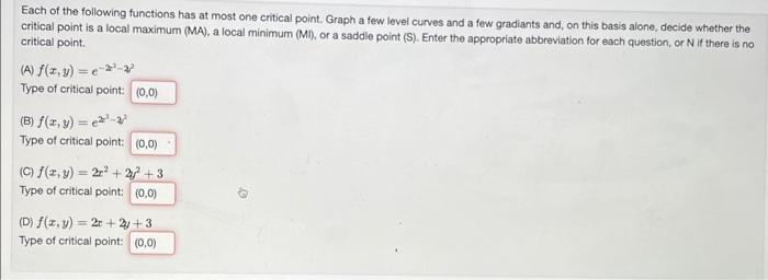 Solved Each of the following functions has at most one | Chegg.com