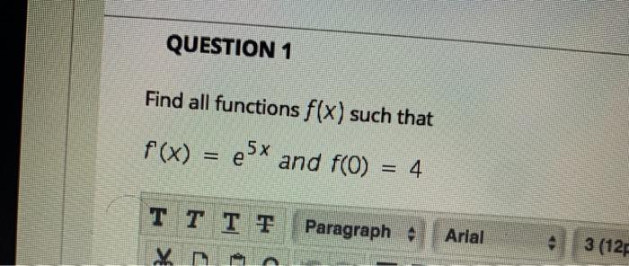 Solved QUESTION 1 Find all functions f(x) such that f(x) = | Chegg.com