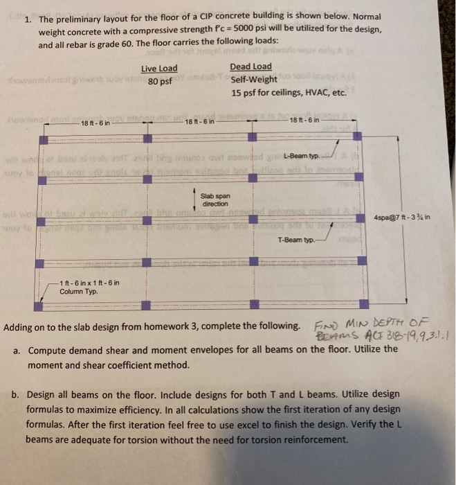 Solved 1. The preliminary layout for the floor of a CIP | Chegg.com