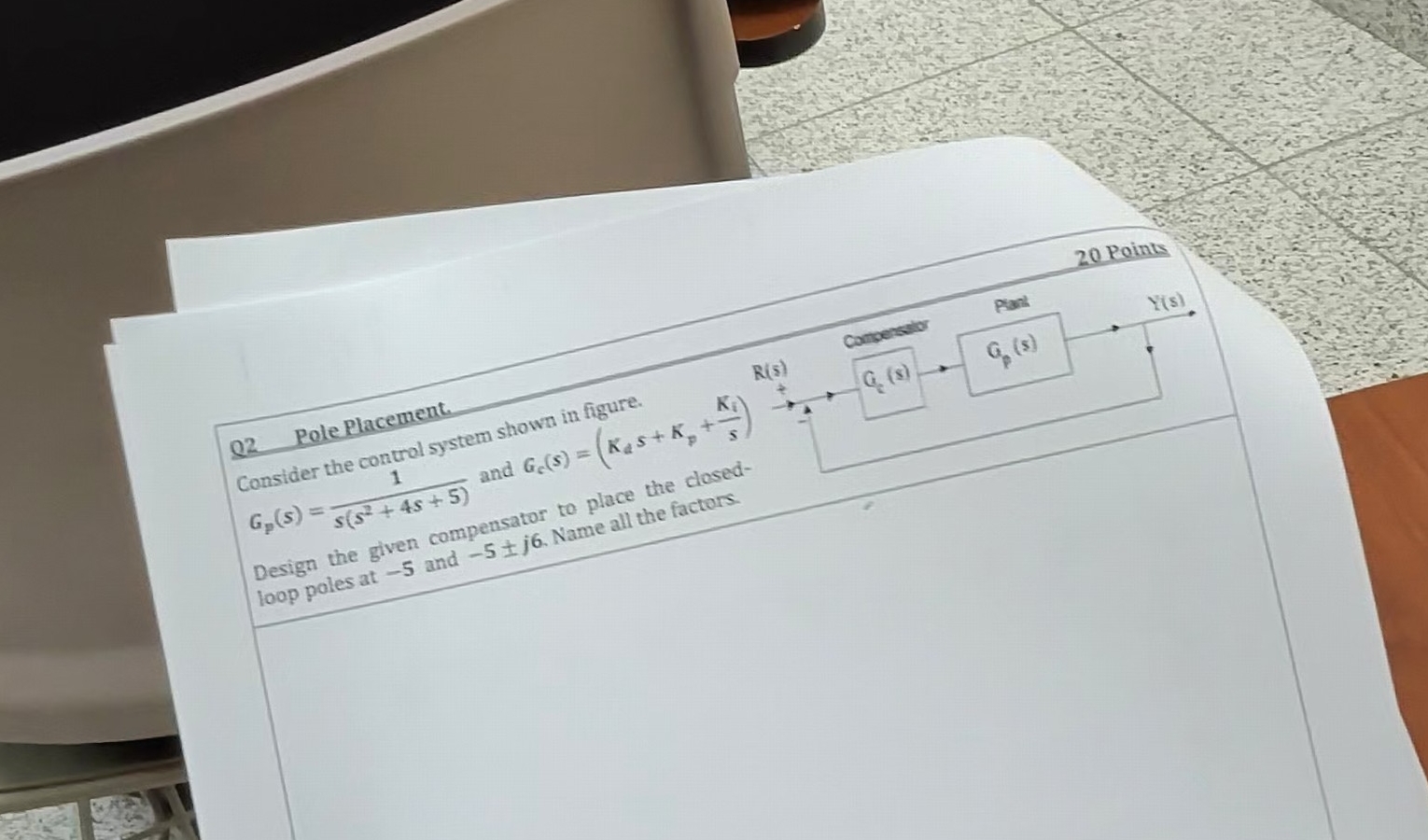 Solved Q2 ﻿Pole placement.Consider the control system shown | Chegg.com
