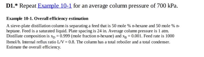Solved D1.* Repeat Example 10−1 for an average column | Chegg.com