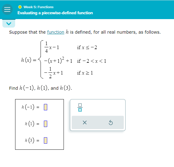 Solved Suppose that the function h ﻿is defined, for all real | Chegg.com