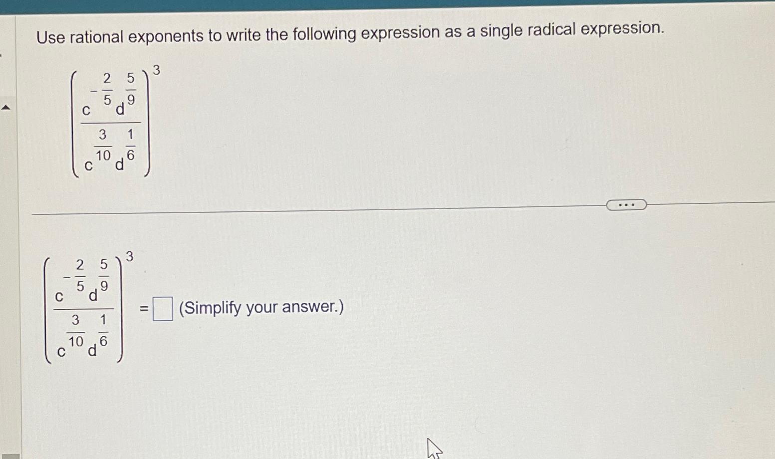 Solved Use rational exponents to write the following | Chegg.com