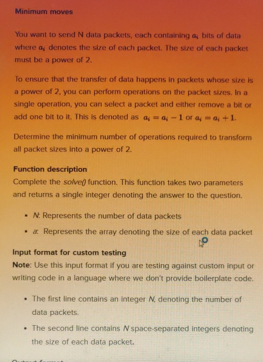 Solved Minimum movesYou want to send N ﻿data packets, each | Chegg.com