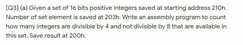 [Q3] (a) Given a set of 16 bits positive integers | Chegg.com
