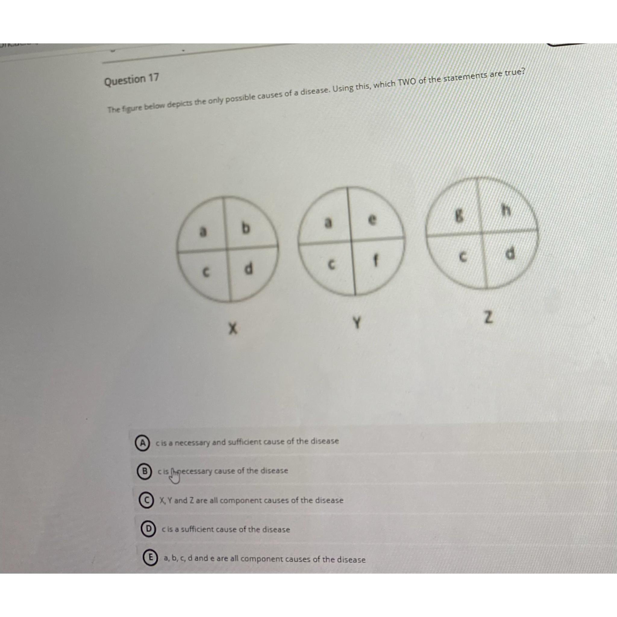 Question 17The figure below depicts the only possible | Chegg.com