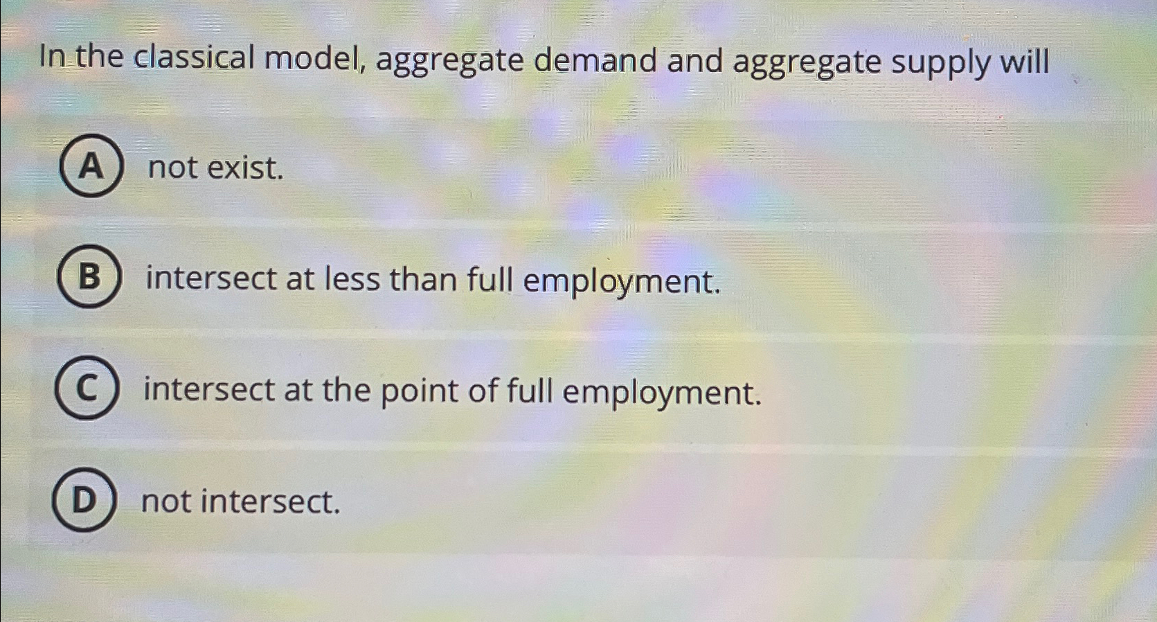 Solved In the classical model, aggregate demand and | Chegg.com