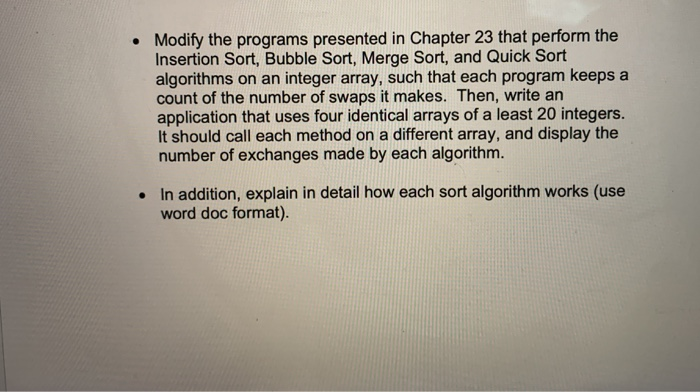 Solved • Modify the programs presented in Chapter 23 that | Chegg.com