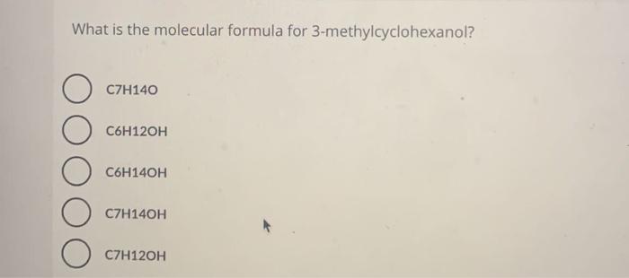 Solved What is the molecular formula for | Chegg.com
