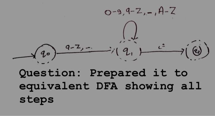 Solved Question: Prepared it to equivalent DFA showing all | Chegg.com