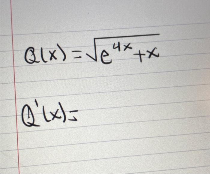 Solved Q X E4x X Q′ X