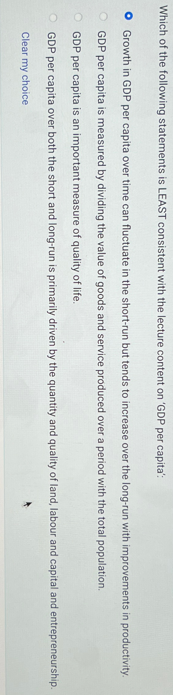 Solved Which of the following statements is LEAST consistent | Chegg.com