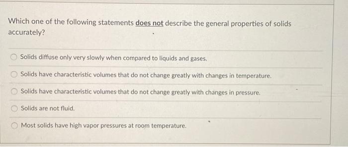 Solved Which one of the following statements does not | Chegg.com