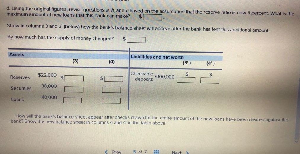 Solved Suppose that Big Bucks Bank has the simplified | Chegg.com