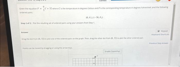 Solved Gwen the equation F=59C+32 where C is the temperature | Chegg.com