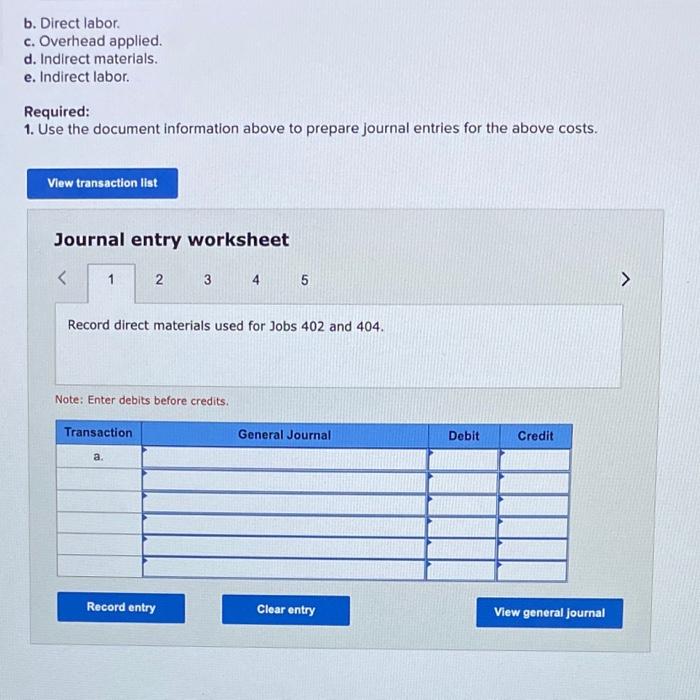 Solved Problem 15-3A (Algo) Computing and recording job | Chegg.com