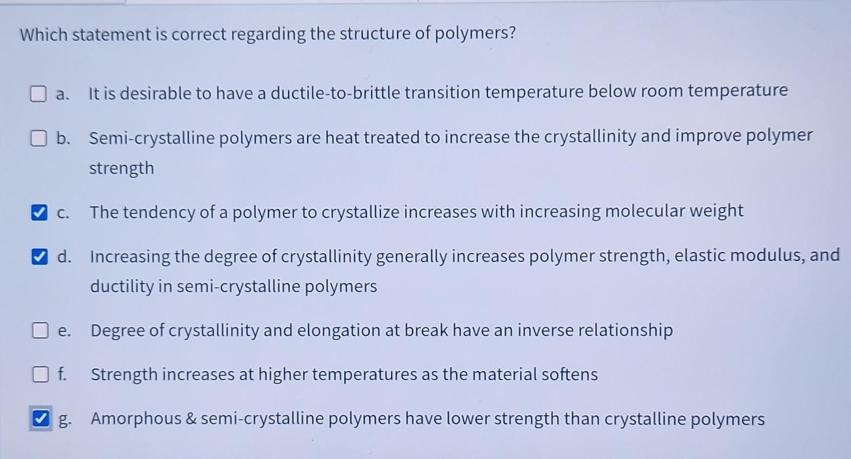Solved Which statement is correct regarding the structure of | Chegg.com