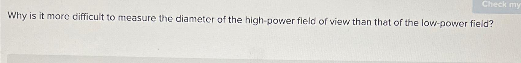 Solved Why is it more difficult to measure the diameter of | Chegg.com