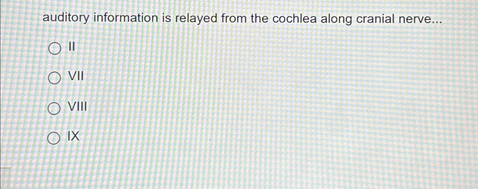 Solved auditory information is relayed from the cochlea | Chegg.com
