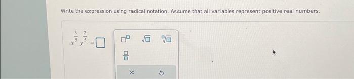 Solved Write the expression using radical notation. Assume | Chegg.com