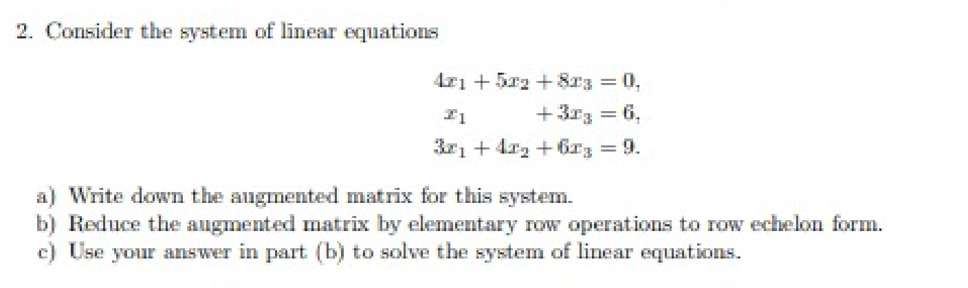 Solved Consider the system of linear | Chegg.com