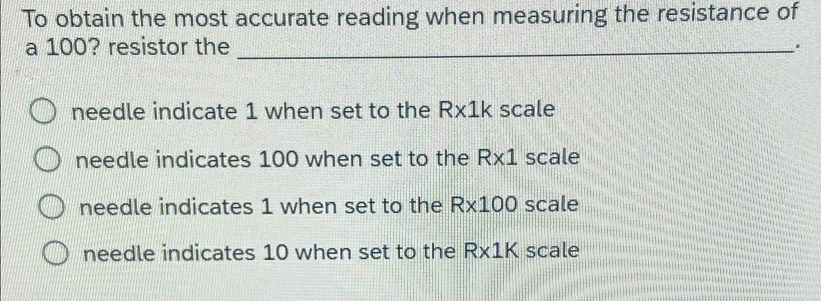 Solved To obtain the most accurate reading when measuring | Chegg.com