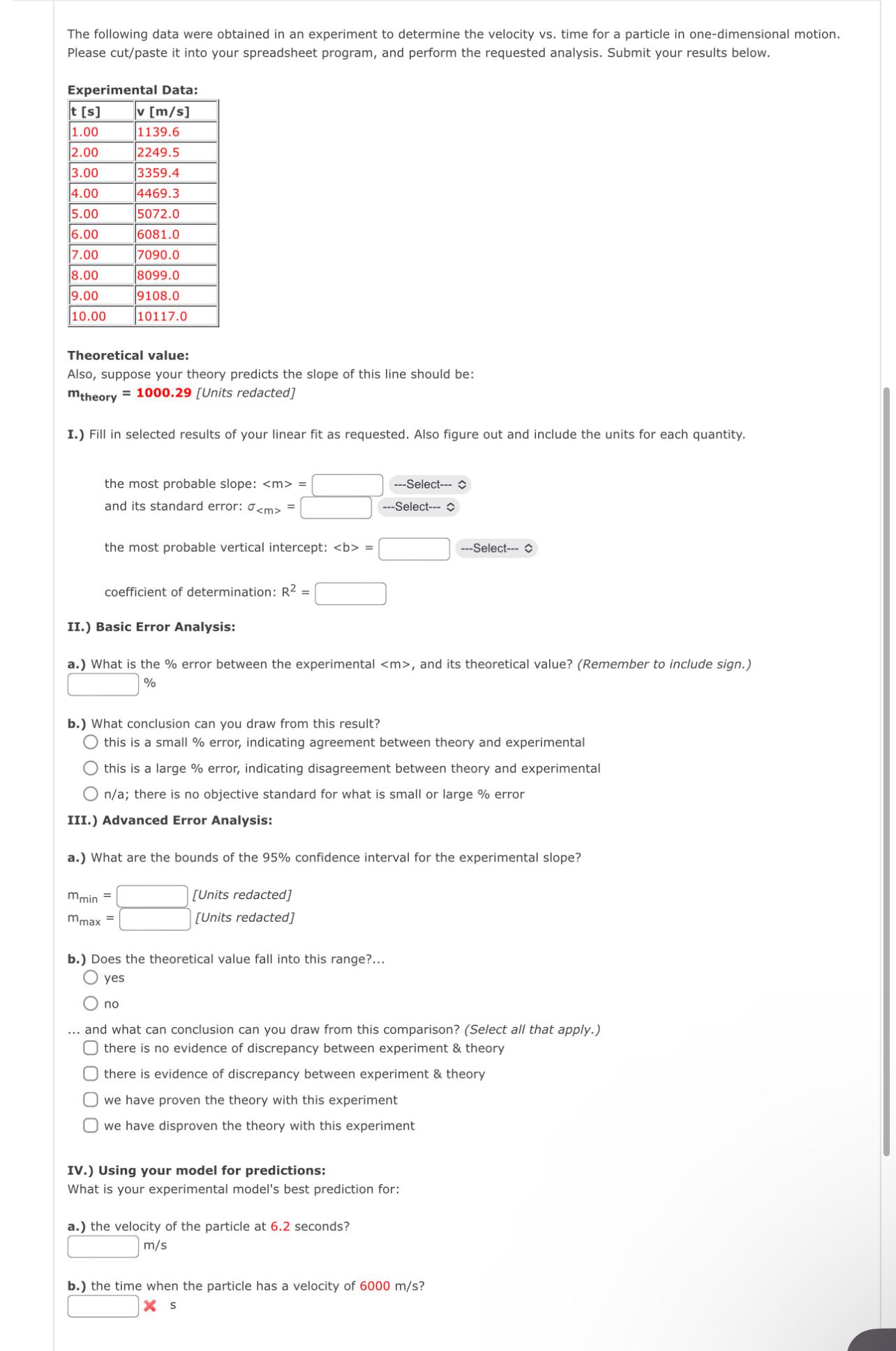 Solved The following data were obtained in an experiment to | Chegg.com