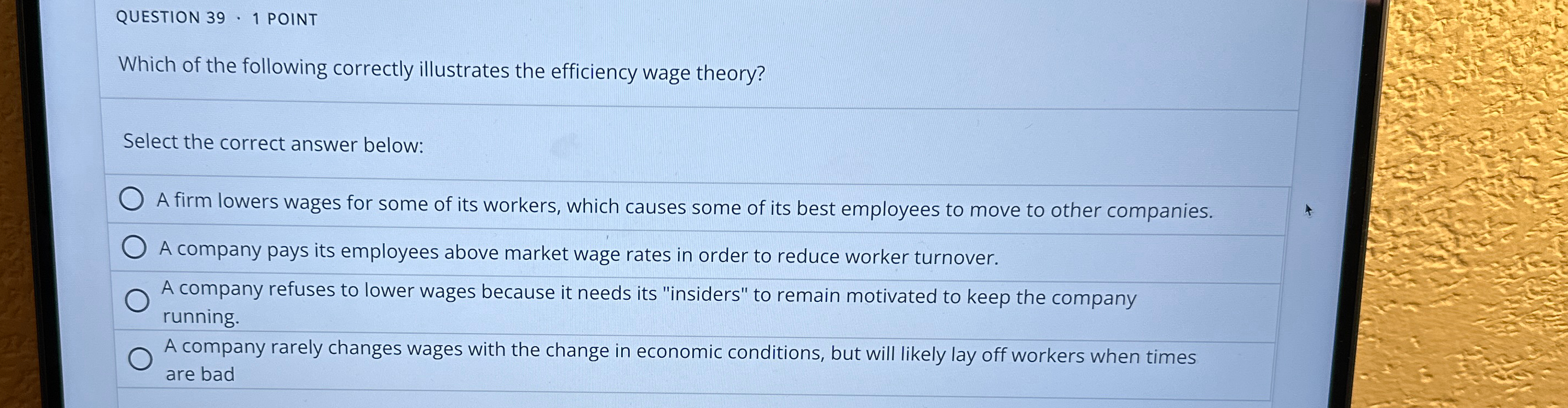 Solved QUESTION 39 * 1 ﻿POINTWhich of the following | Chegg.com