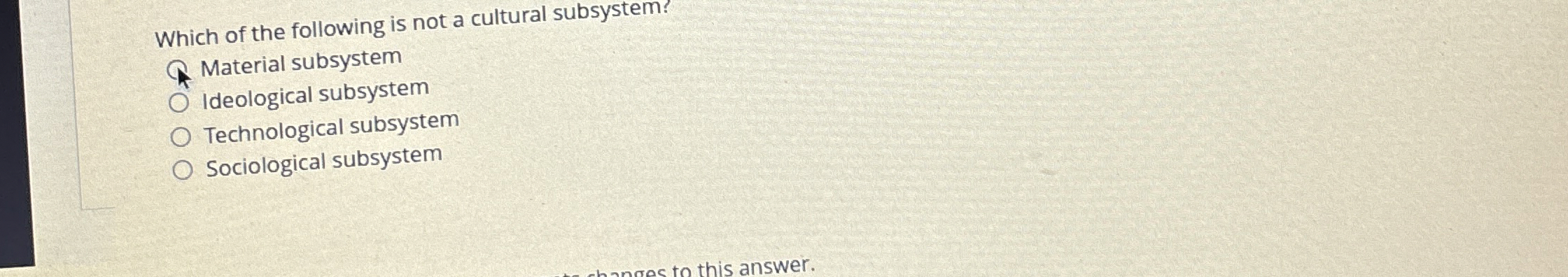 Solved Which of the following is not a cultural | Chegg.com