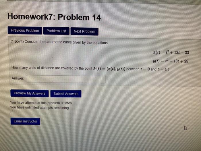 Solved Homework7: Problem 14 Previous Problem Problem List | Chegg.com Solved Homework7: Problem 14 Previous Problem Problem List | Chegg.com