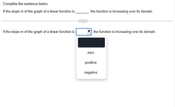Solved Complete the sentence below.If the slope m ﻿of the | Chegg.com