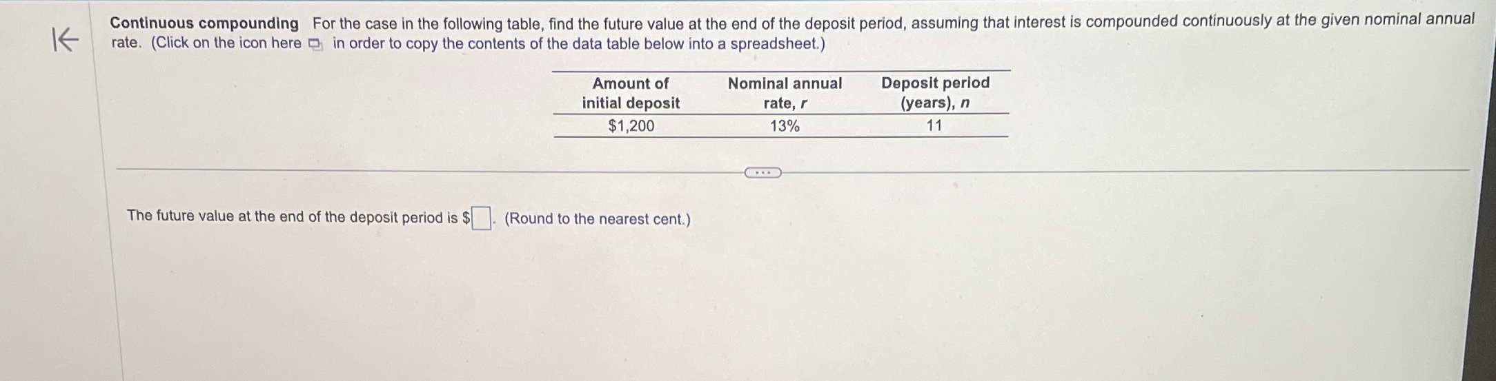 Solved Continuous compounding For the case in the following | Chegg.com