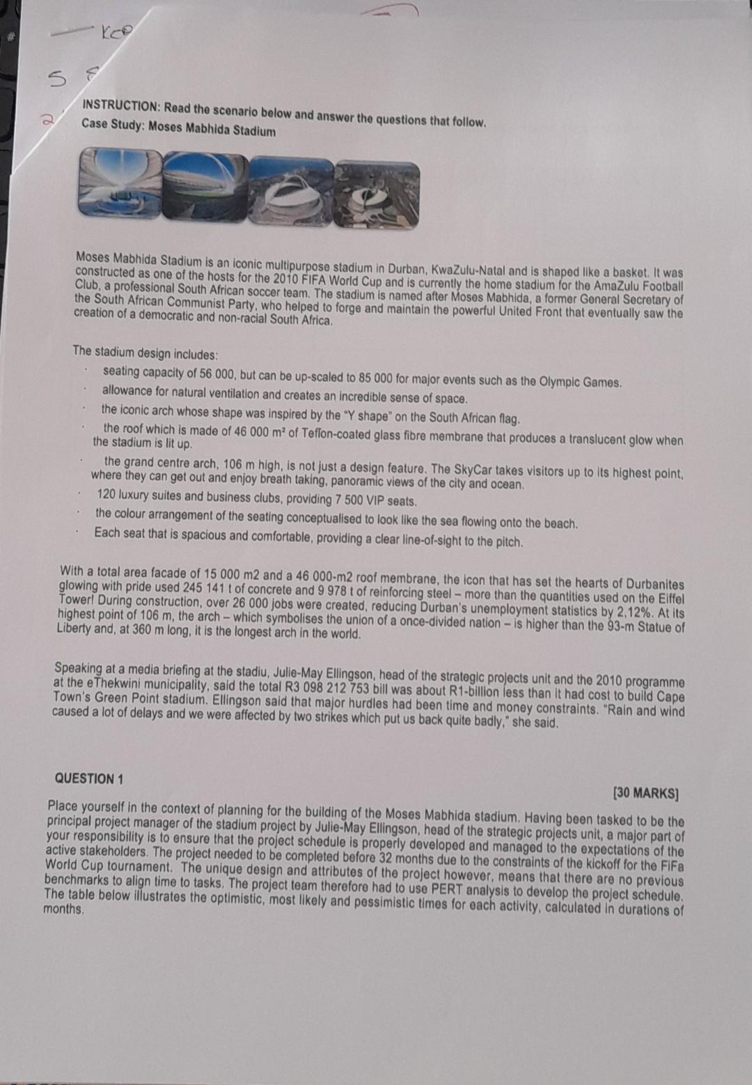 Solved INSTRUCTION: Read the scenario below and answer the | Chegg.com