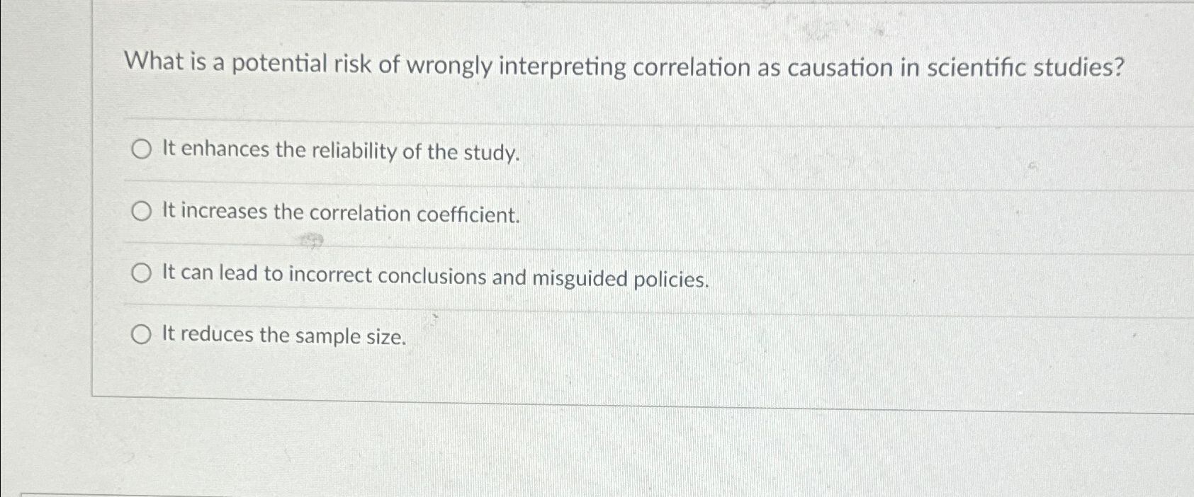 Solved What is a potential risk of wrongly interpreting | Chegg.com