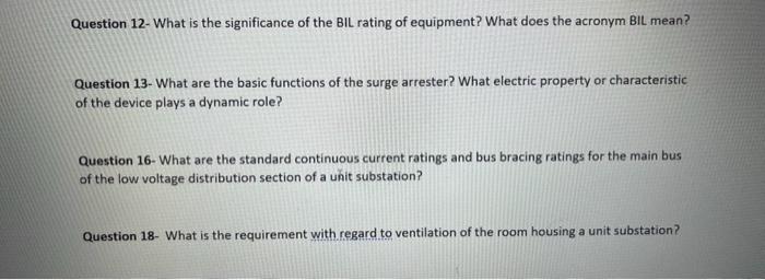 Solved Question 12- What is the significance of the BIL | Chegg.com