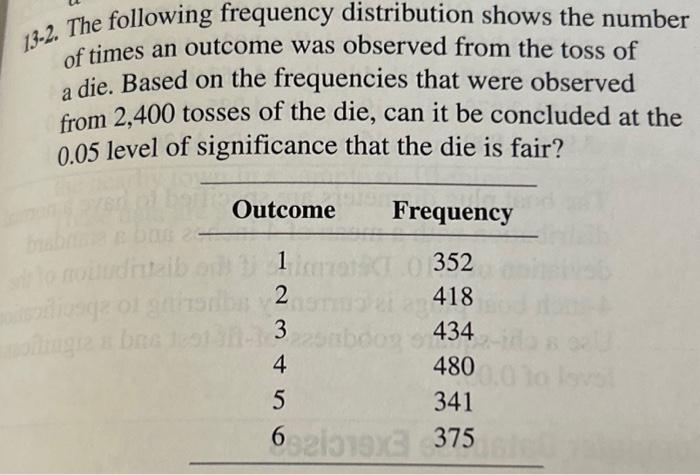 Solved 13-2. The following frequency distribution shows the | Chegg.com