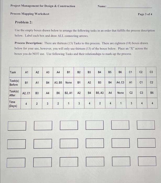 Solved Project Management for Design \& Construction Name: | Chegg.com